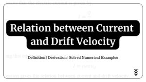 Relation Between Current And Drift Velocity – Definition, Derivation ...